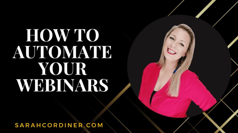 How To Automate Your Webinars - Sarah Cordiner